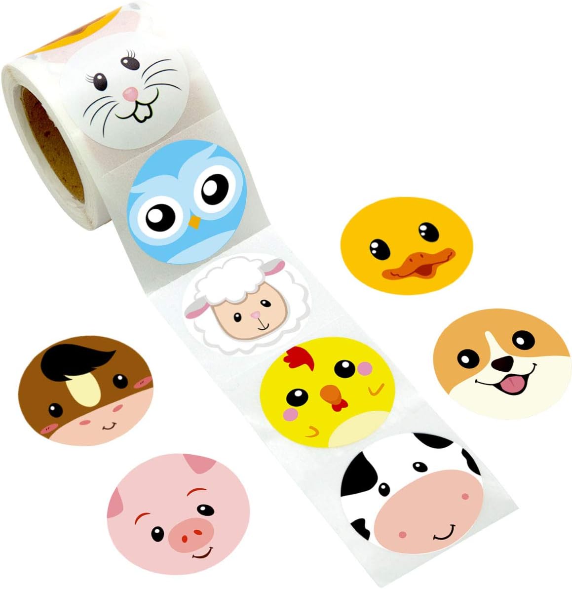 Amazon.com: Barnyard Thank You Moo So Much Stickers - 1.75 in - 40 ...