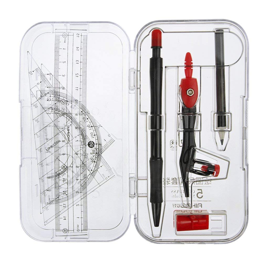 Buy Drawing Compass Art Tool Math Geometry Tool Set Metal Compass ...