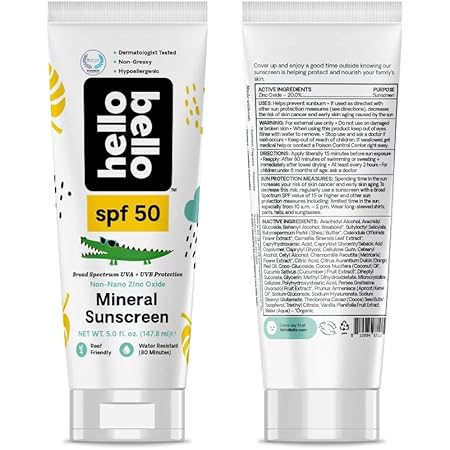Amazon.com: Hello Bello Sunscreen Mineral Lotion with Zinc Oxide - 30 ...