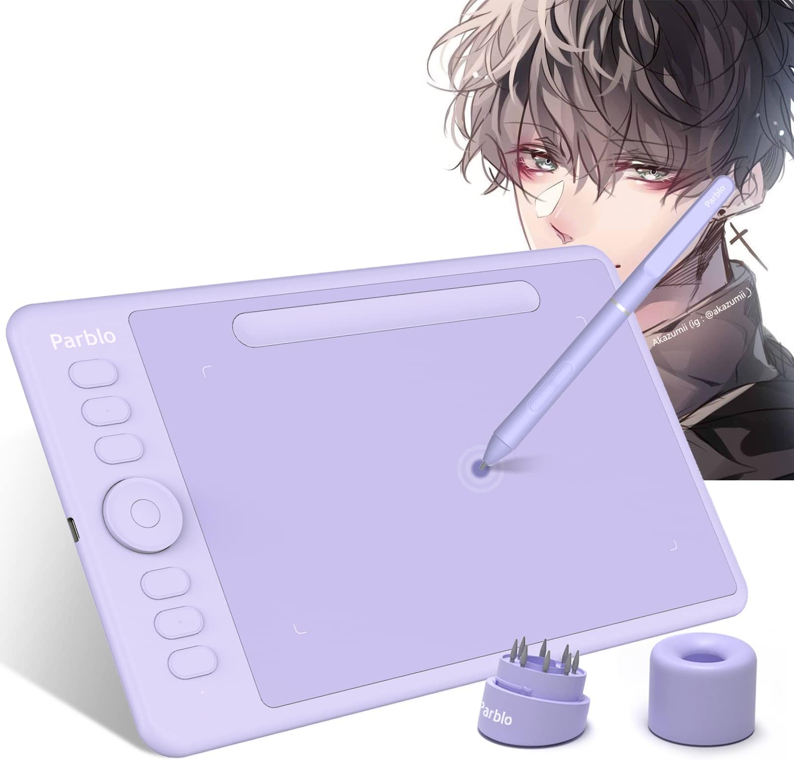 Amazon.com: Parblo Graphic Drawing Tablet with Drawing Glove 8192 ...