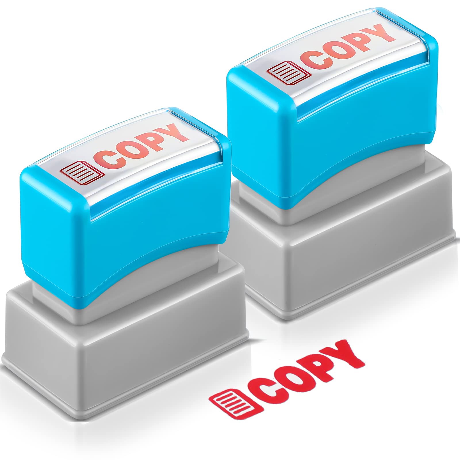 Amazon.com : Crtiin 2 Pcs Self Inking Stamps Pre Inked Office Duplicate ...