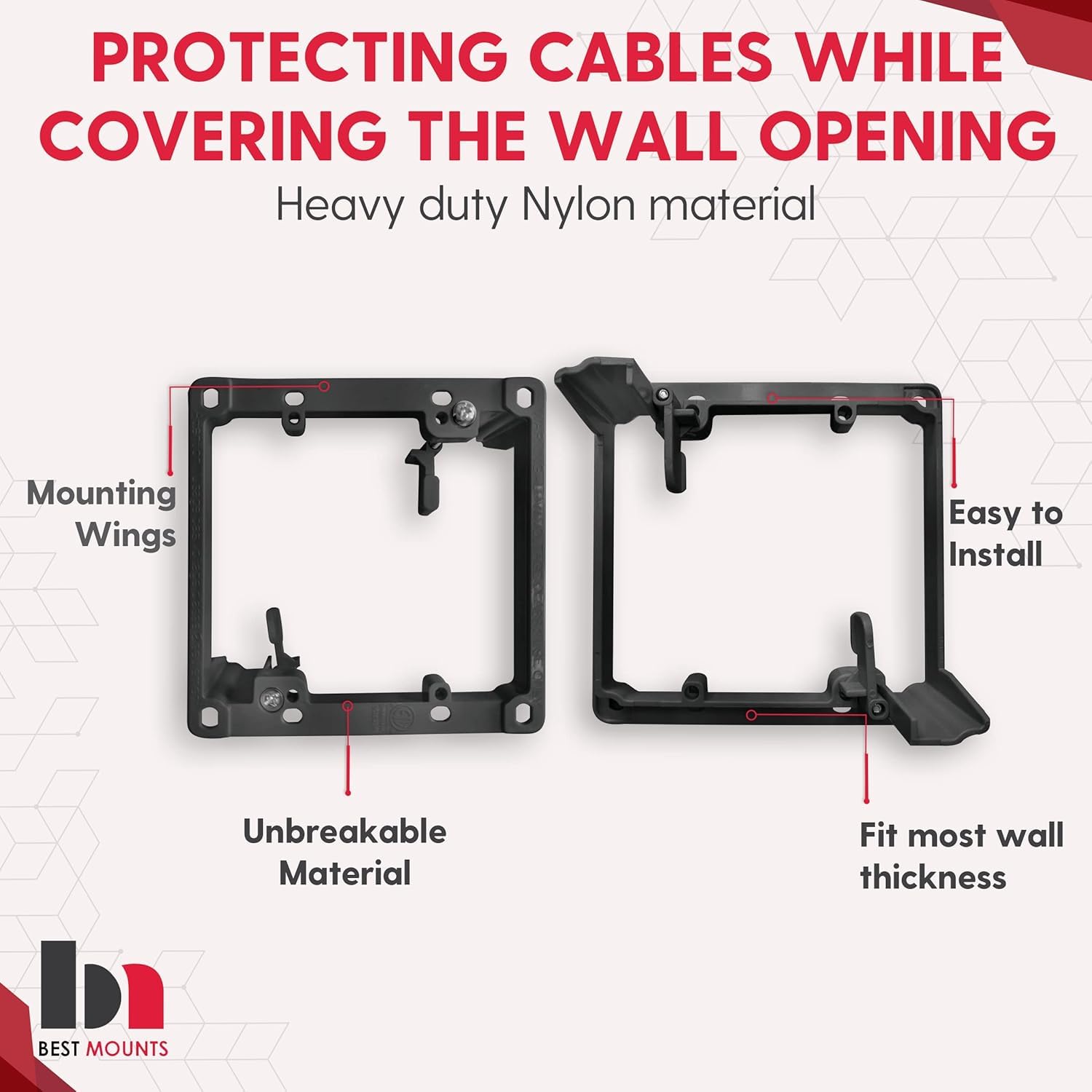 Snapklik.com : BestMounts Low Voltage Mounting Bracket 2 Gang, 2 Pack ...