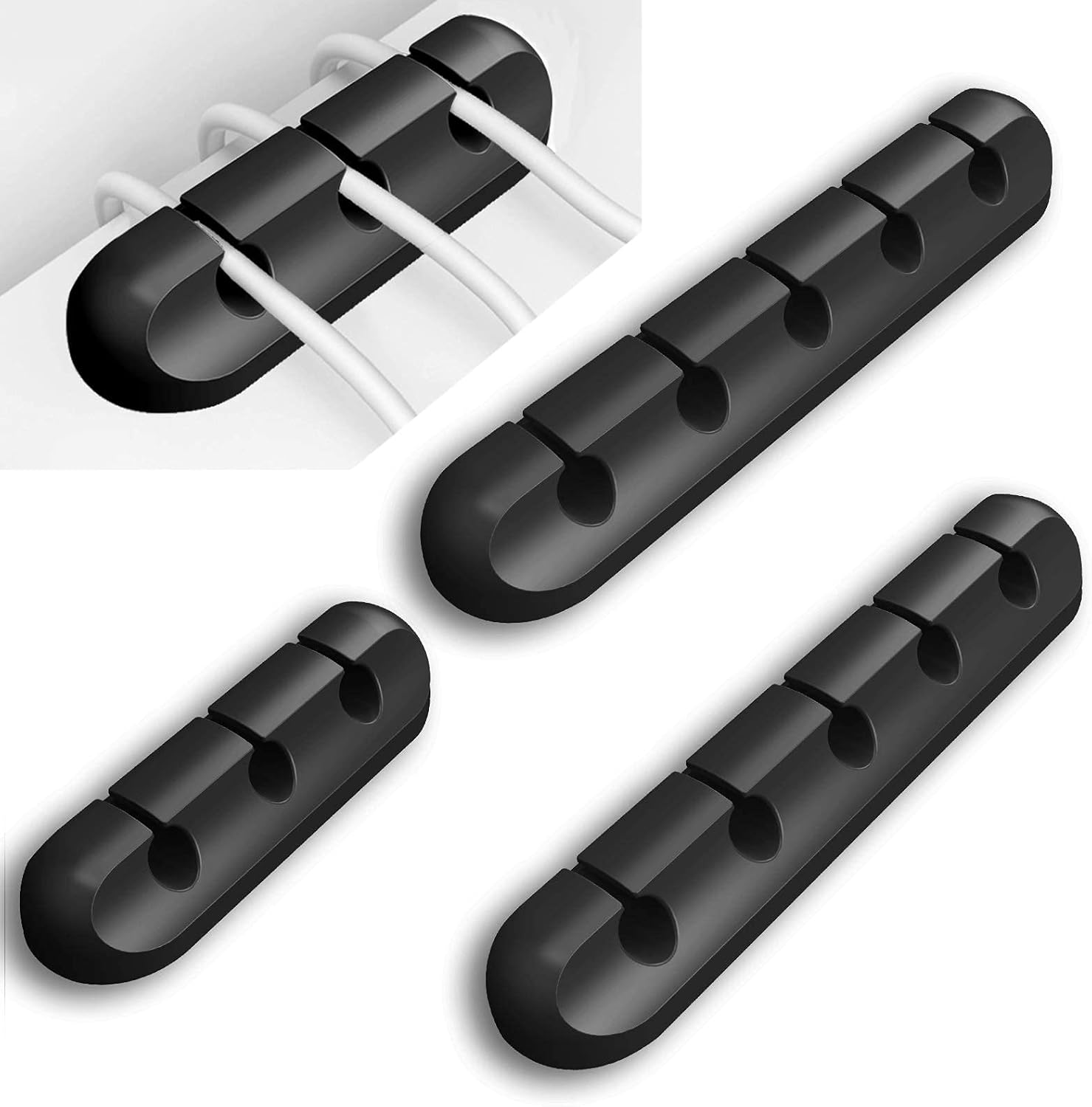 Black Cable Clips - Adhesive Desk Wire Holders for Sri Lanka | Ubuy
