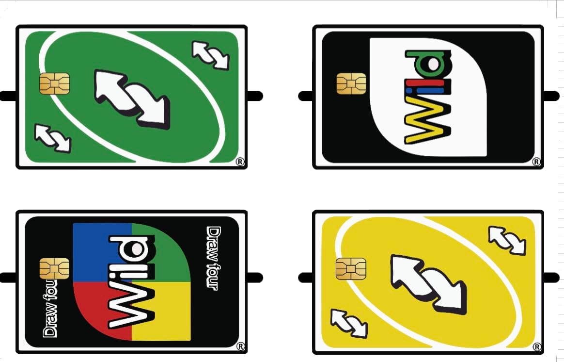 Amazon.com: Uno Reverse Credit Card Skin - Durable Sticker Cover for ...
