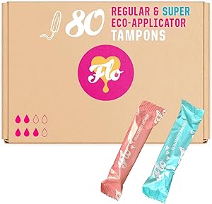 Flo Organic Cotton Applicator Tampons – Super Absorbent, Soft, Smooth ...