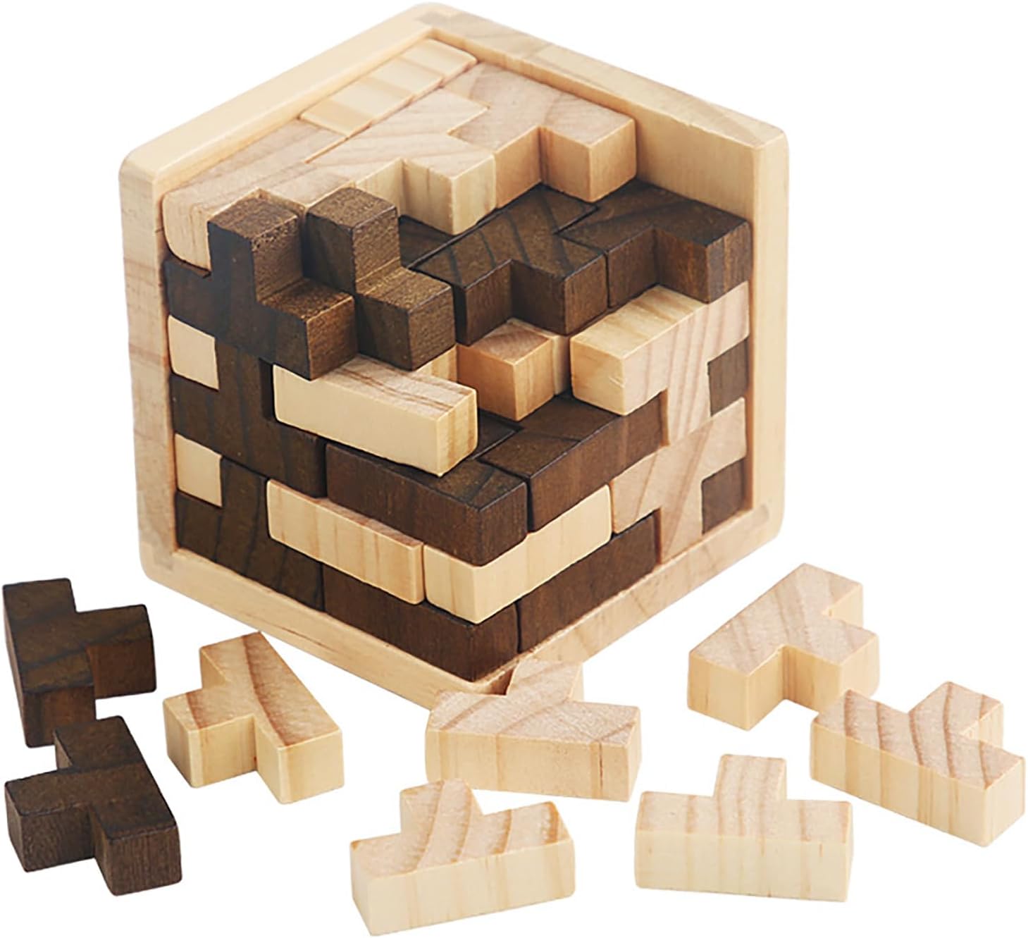 Amazon.com: Wooden Brain Teaser Puzzle Cube Easter Basket Stuffers ...