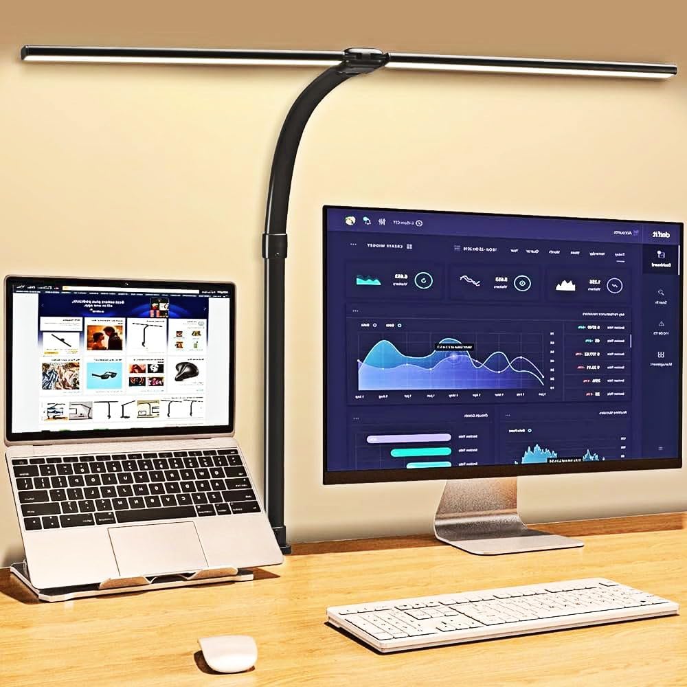 Led Desk Lamp for Office Home - Eye Caring Architect lamp with Clamp ...