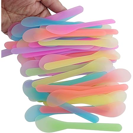 Amazon.com : DNHCLL 100PCS Translucent Makeup Frosted Tip Spatula ...