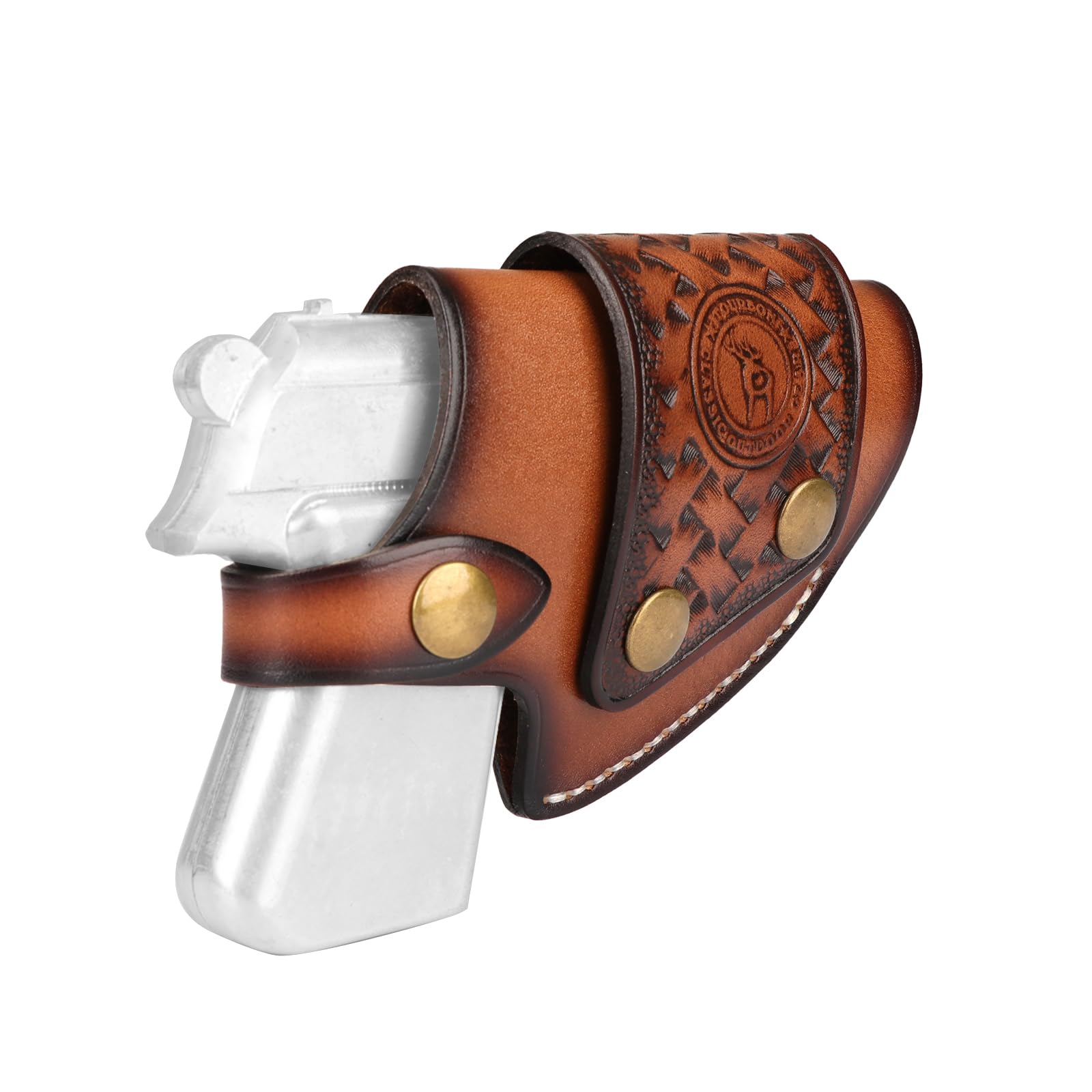 Amazon.com : TOURBON Leather Cross-Draw Gun Holster Belt Carrier 4.25 ...