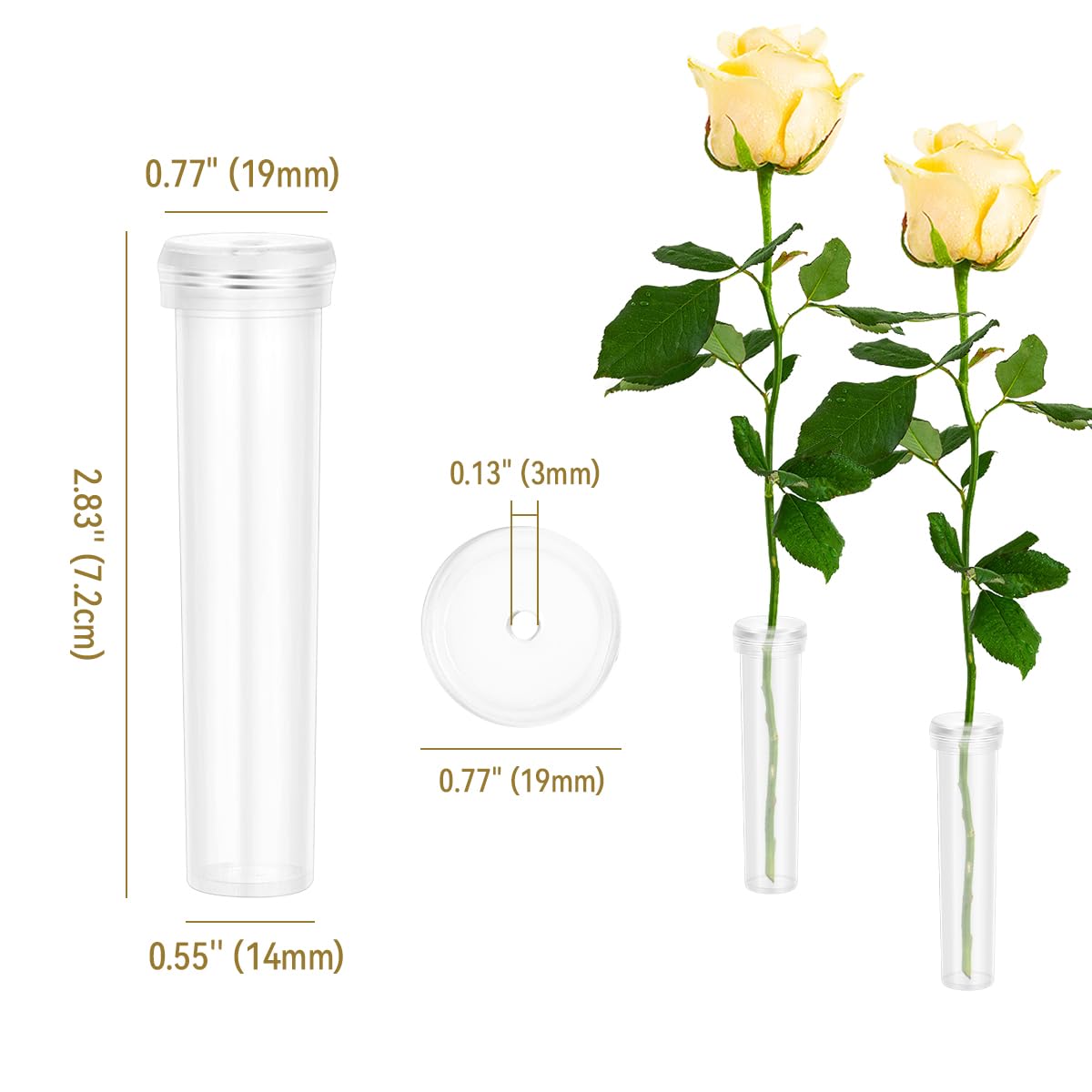 Snapklik.com : Vials For Flower Arrangements 2.8 Inch Floral Water ...