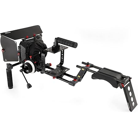 Amazon.com : FILMCITY DSLR Camera Shoulder Support Rig Kit with Cage ...