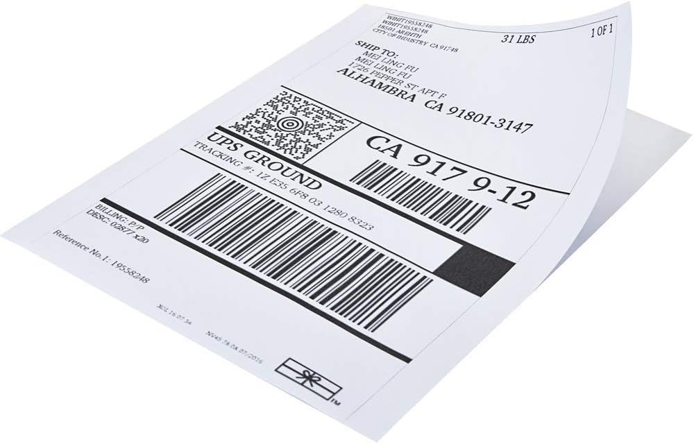 Amazon.com : Full Sheet Address Labels for Laser/Inkjet Printers, White ...