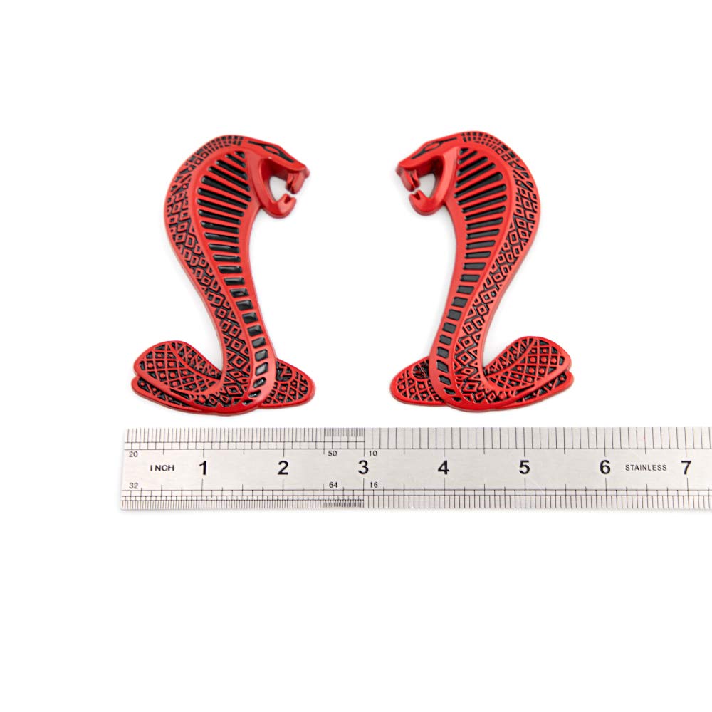 CARRUN 2Pc 3D Cobra Snake Emblem Fender Emblem Fender Sticker premium ...