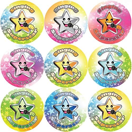 144 Singing Superstar 30mm School Reward Stickers for Teachers and ...