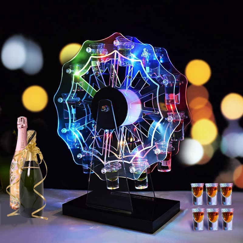 Buy Liquor Shelves Ferris Wheel Tequila LED Liquor Bottle Display Shelf ...