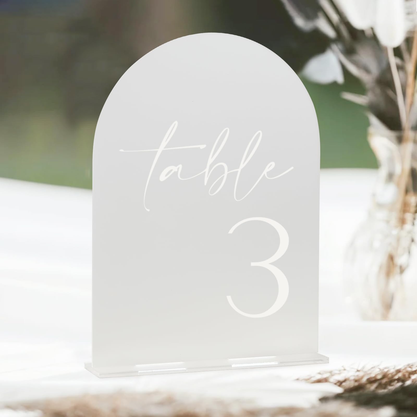 Snapklik.com : HOODO Frosted Arch Acrylic Table Numbers 1-30