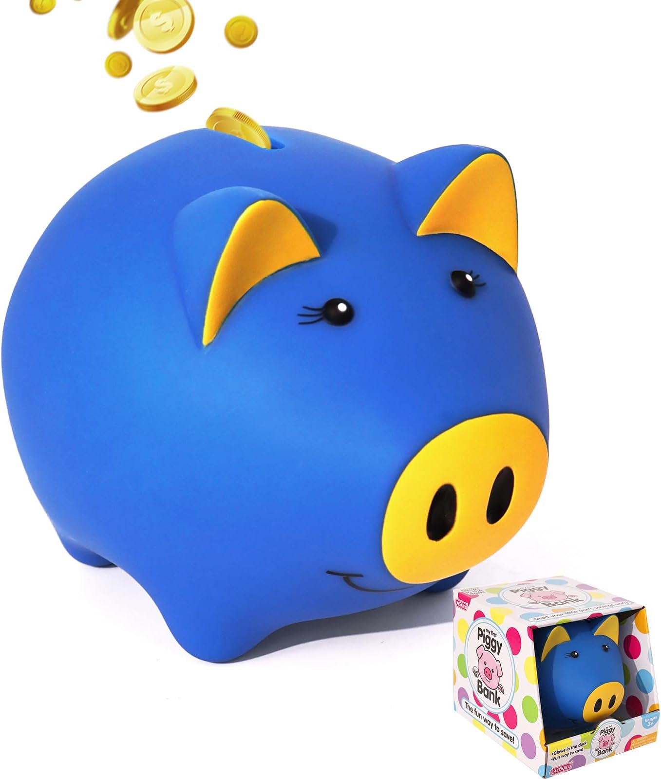Amazon.com: Cute Piggy Bank Plastic Pig Money Bank Adults Piggy Bank ...