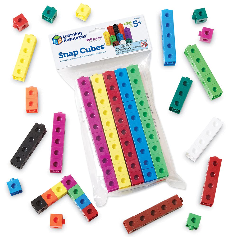 Learning Resources Snap Cubes emboîtables (Jeu de 100), LER7584 ...