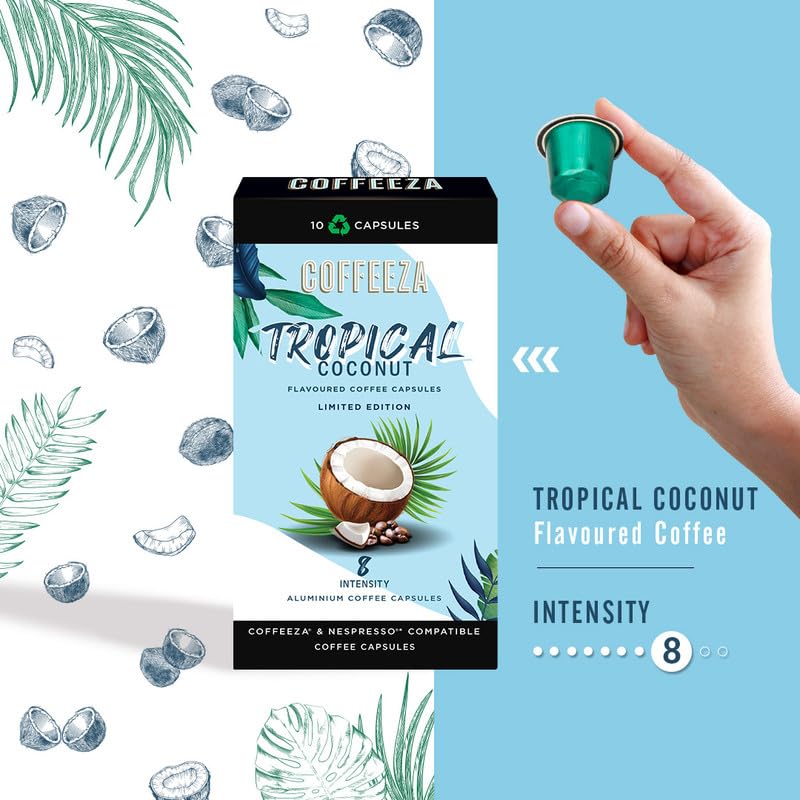 Coffeeza Tropical Coconut Flavoured Coffee Pods with '100% Specialty ...
