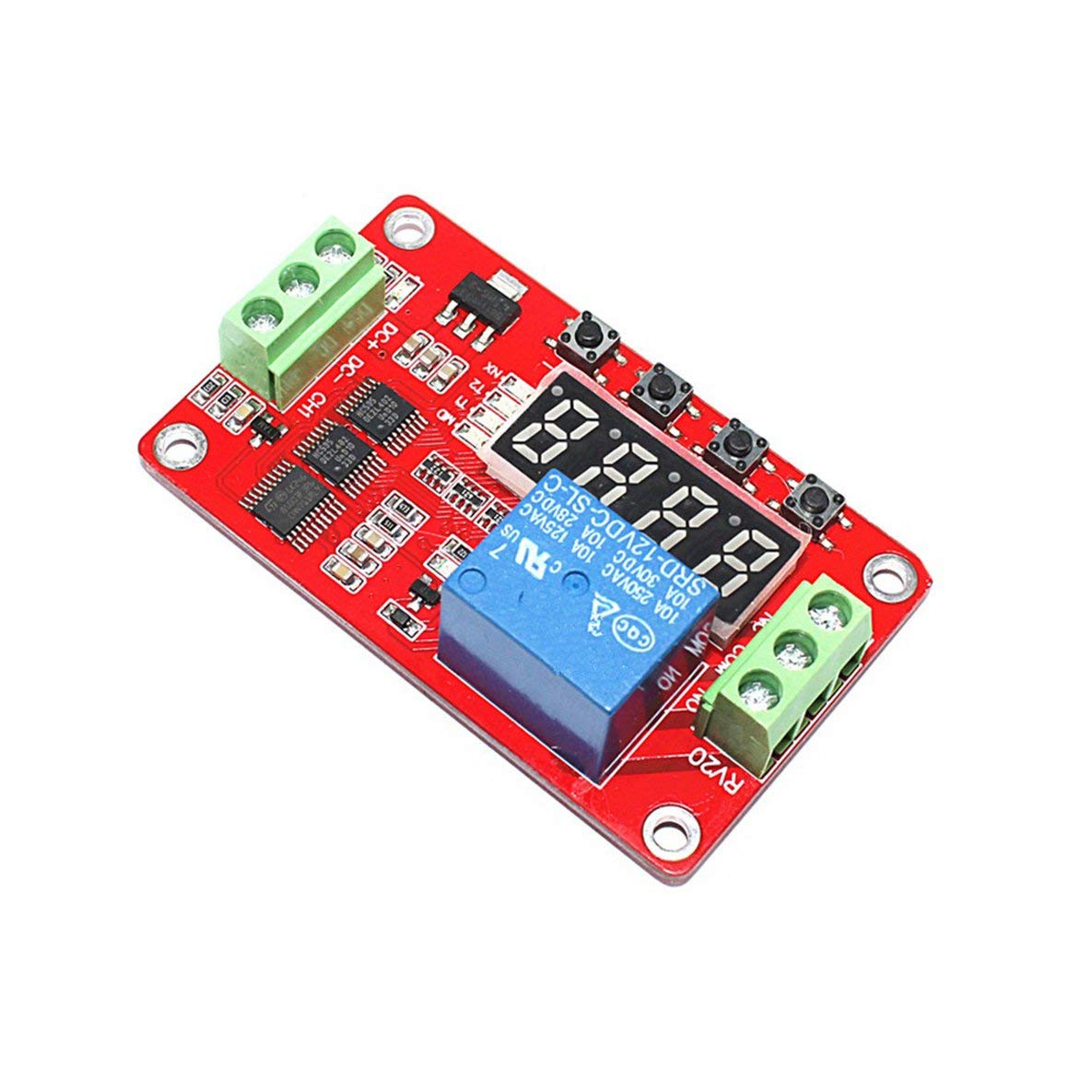 Buy Rouku FRM01 DC 12V 1 Channel Multifunction Relay Module Loop Delay ...