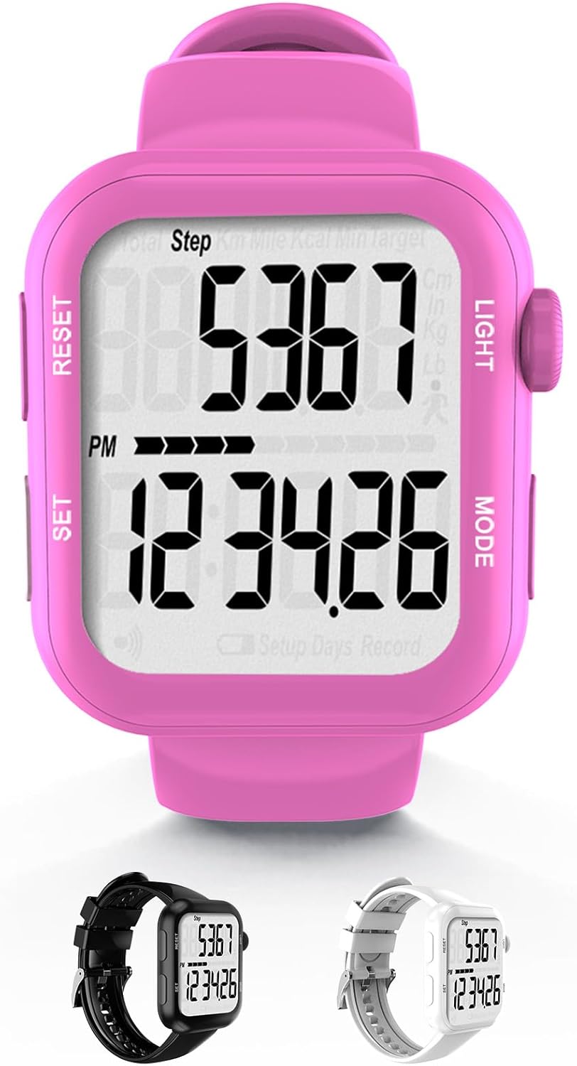 Amazon.com: CHAMPOWER Pedometer Watch, Super Accurately Pedometer for ...