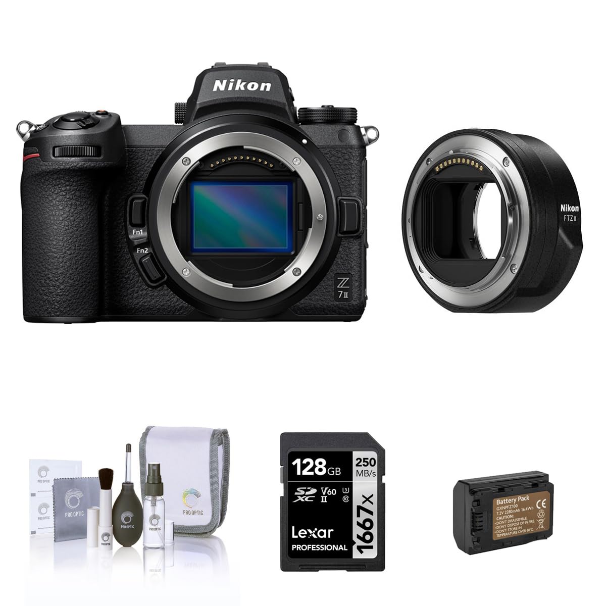 Amazon.com : Nikon Z 7II Mirrorless Camera, Black Bundle with Nikon ...