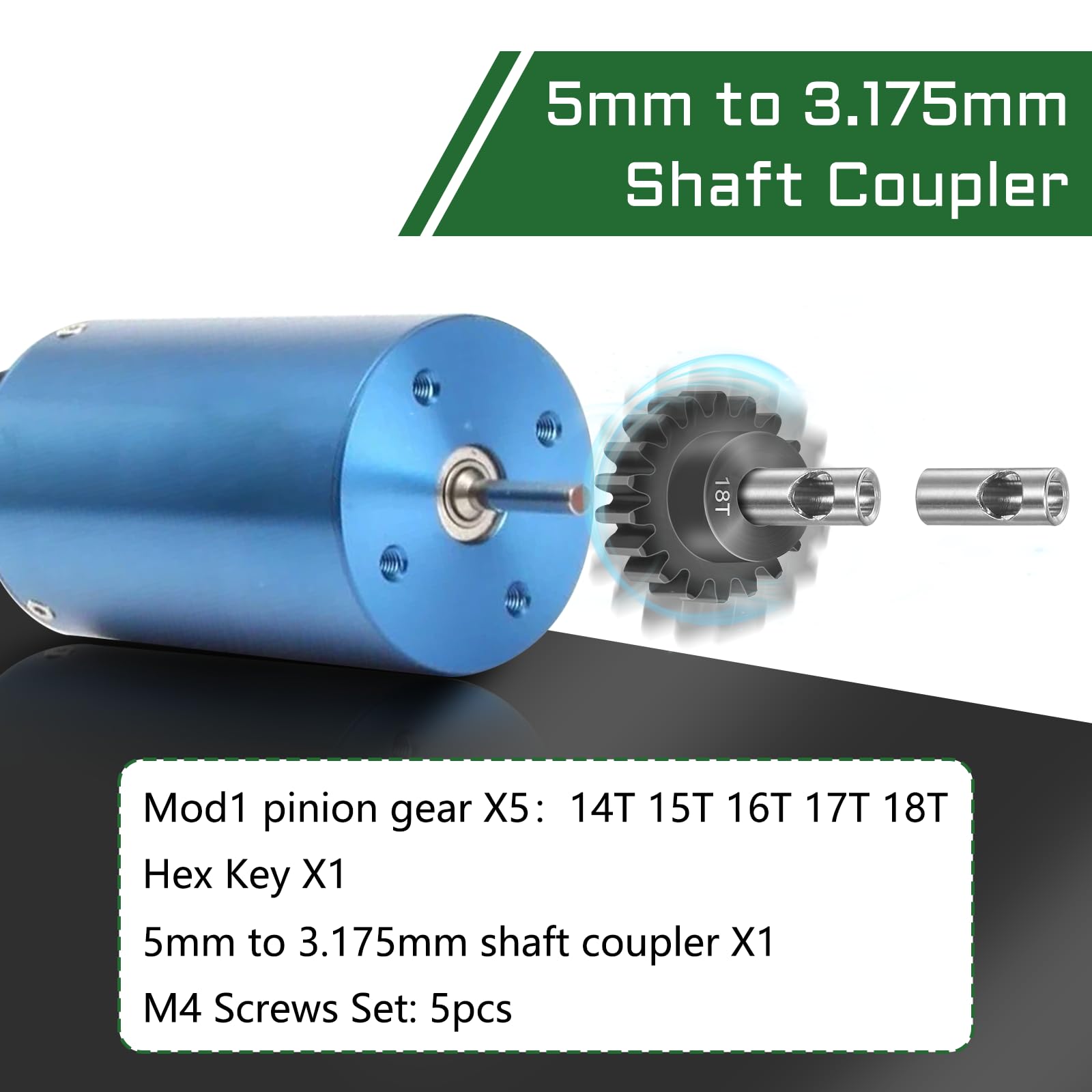 RC Car Gears RC Mod 1 Hardened Steel M1 Pinion Gear Sets 15T 16T 17T ...