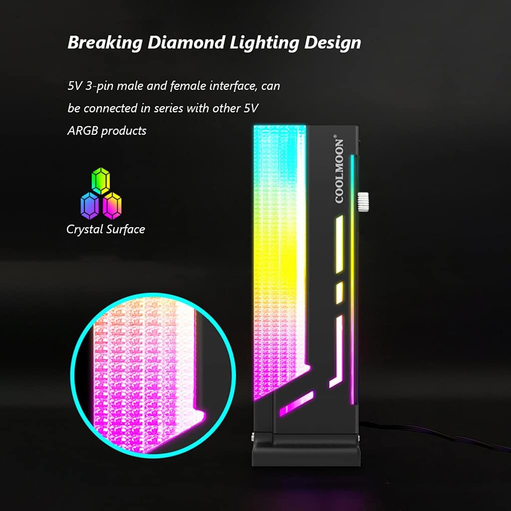 Coolmoon CM-GH2 RGB GPU Holder - Vertical Graphics Philippines | Ubuy