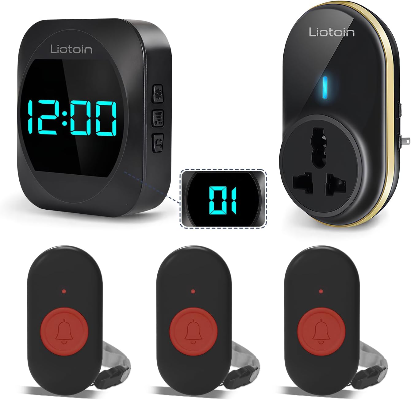 Amazon.com: SYNLETT Caregiver Pager Wireless Call Buttons for Elderly ...