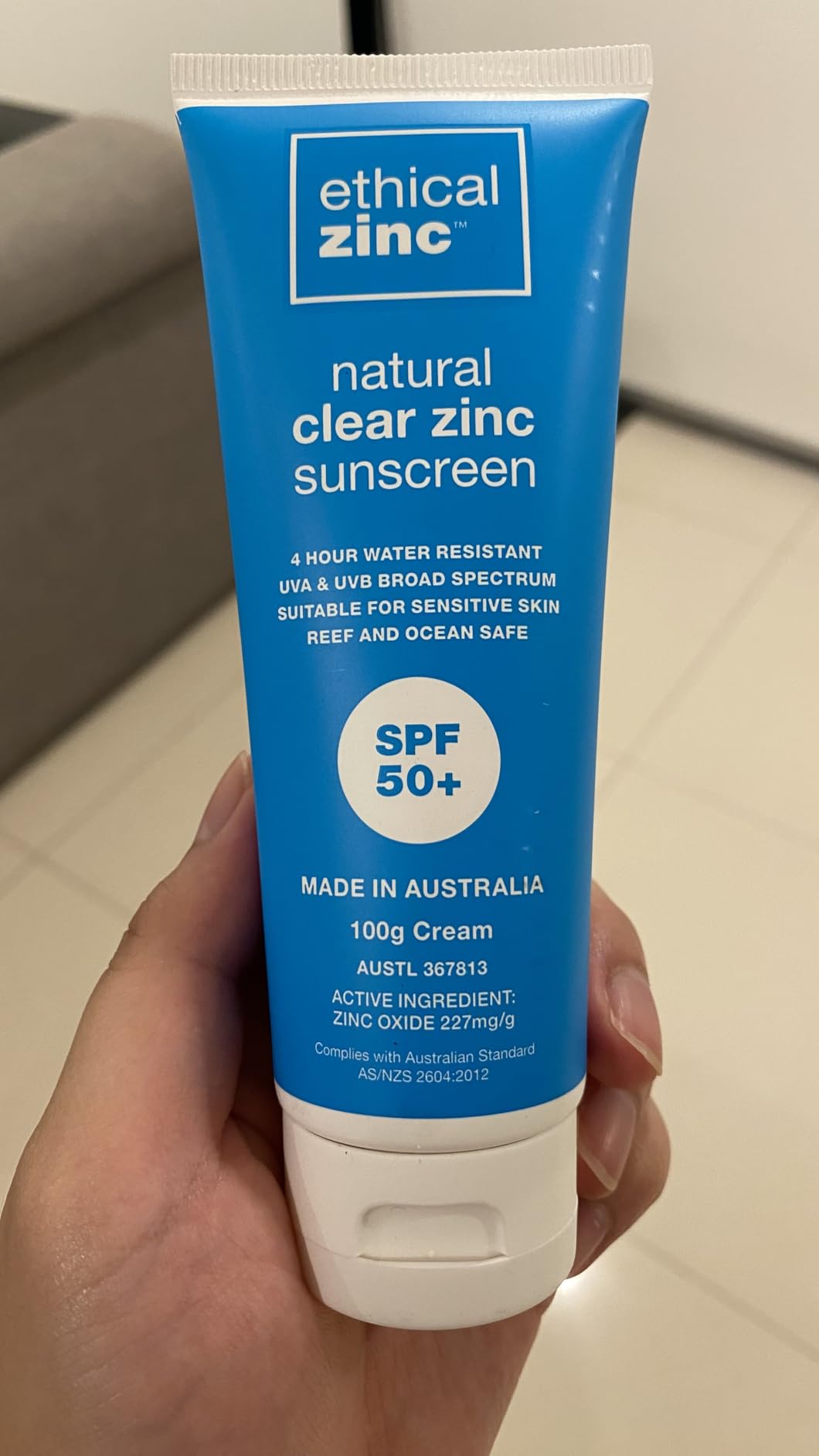 Ethical Zinc SPF 50+ Natural Clear Zinc Sunscreen Sensitive & Reef Safe ...