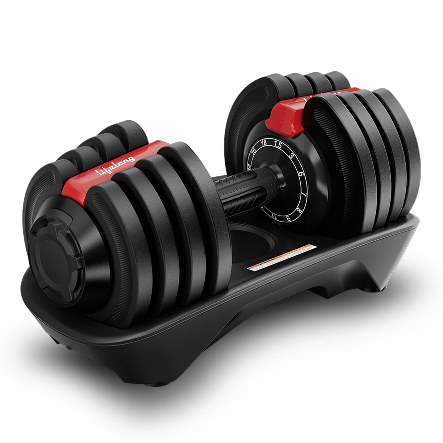 Lifelong Adjustable Dumbbell for Home Gym - 1.5kg to 18kg Easy Dumbbell ...