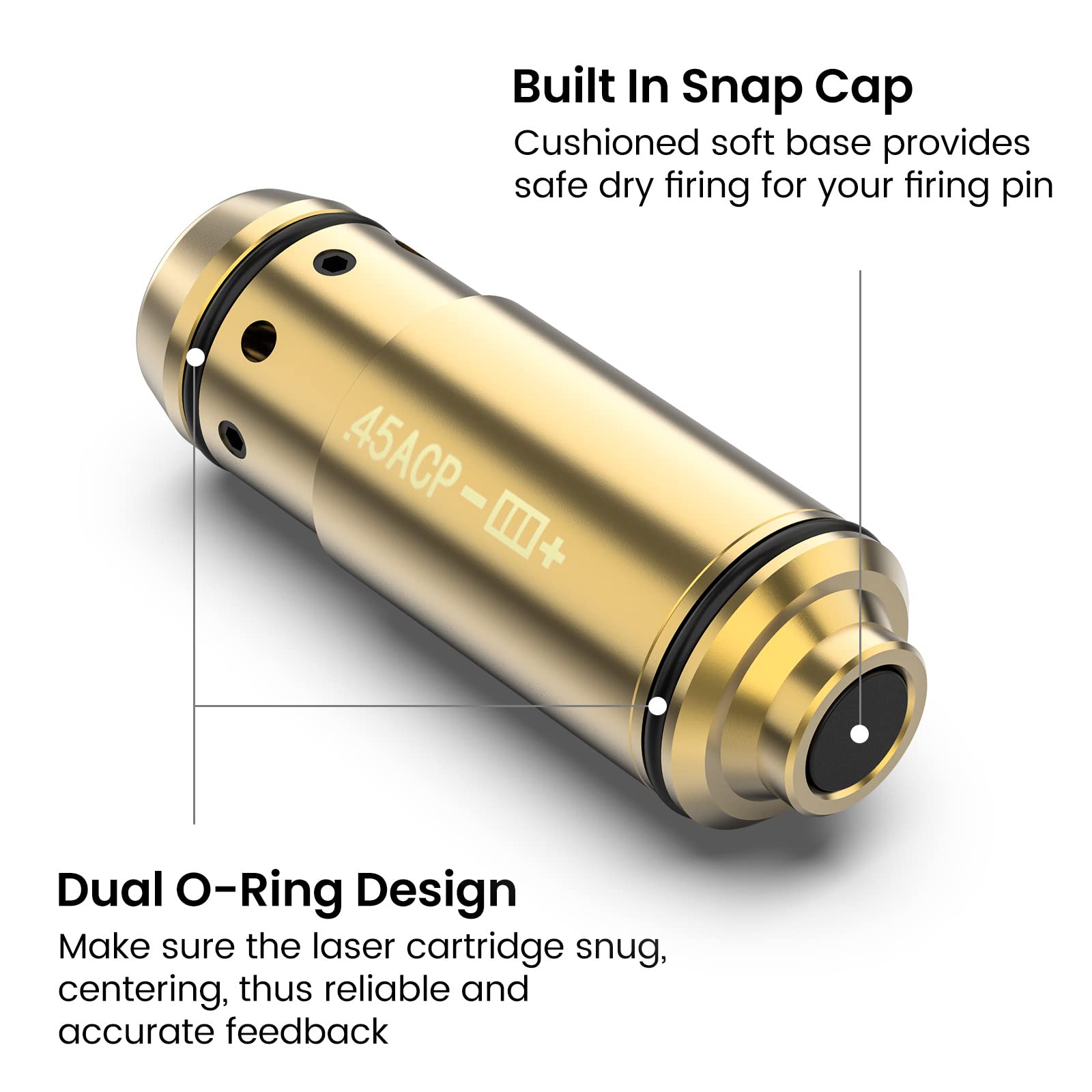 Snapklik.com : VOTATU Laser Training Cartridge .45 ACP Caliber For Dry ...