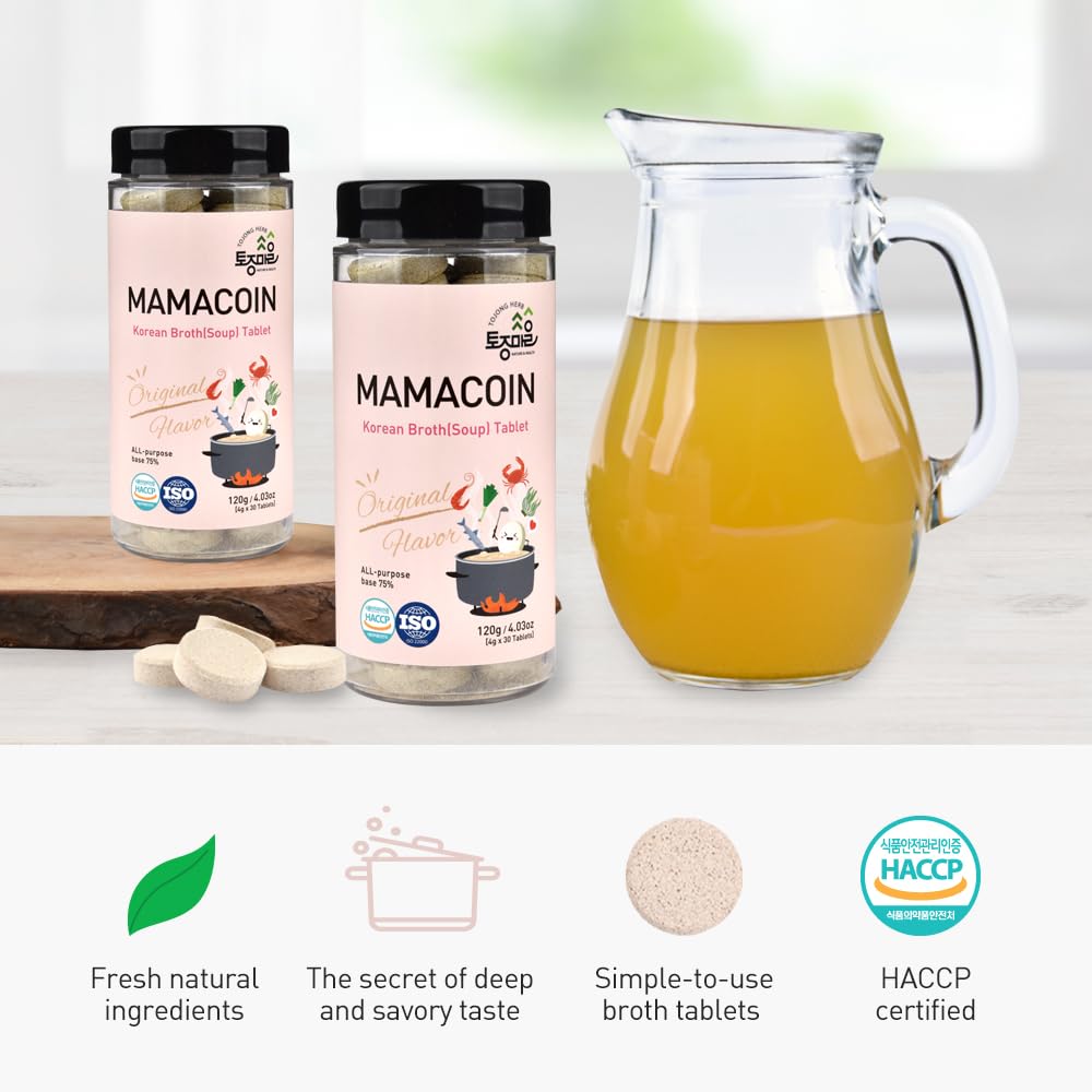Snapklik.com : Mama Coin Soup Base tablet/Korean Seafood Broth Tablet ...