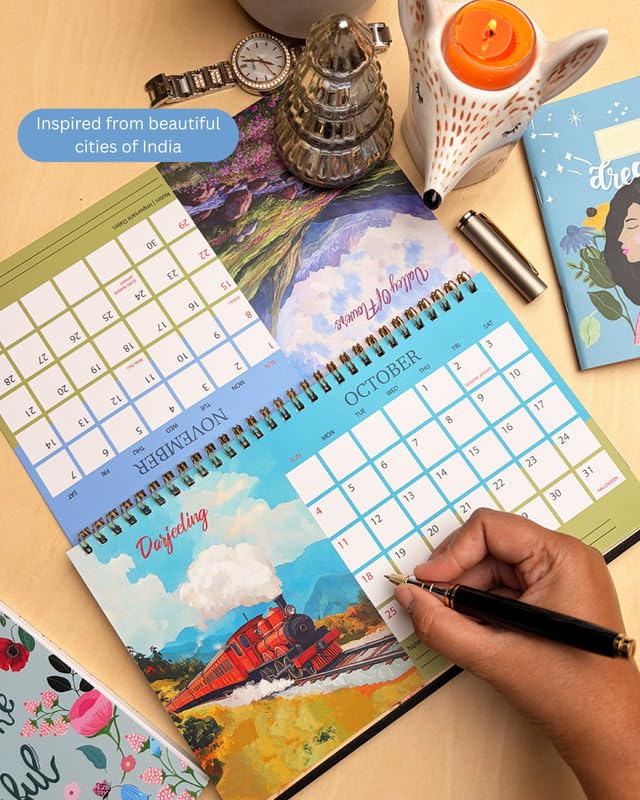 Explore India Desk Calendar 2026 | The Spring Palette |350 GSM | Travel ...