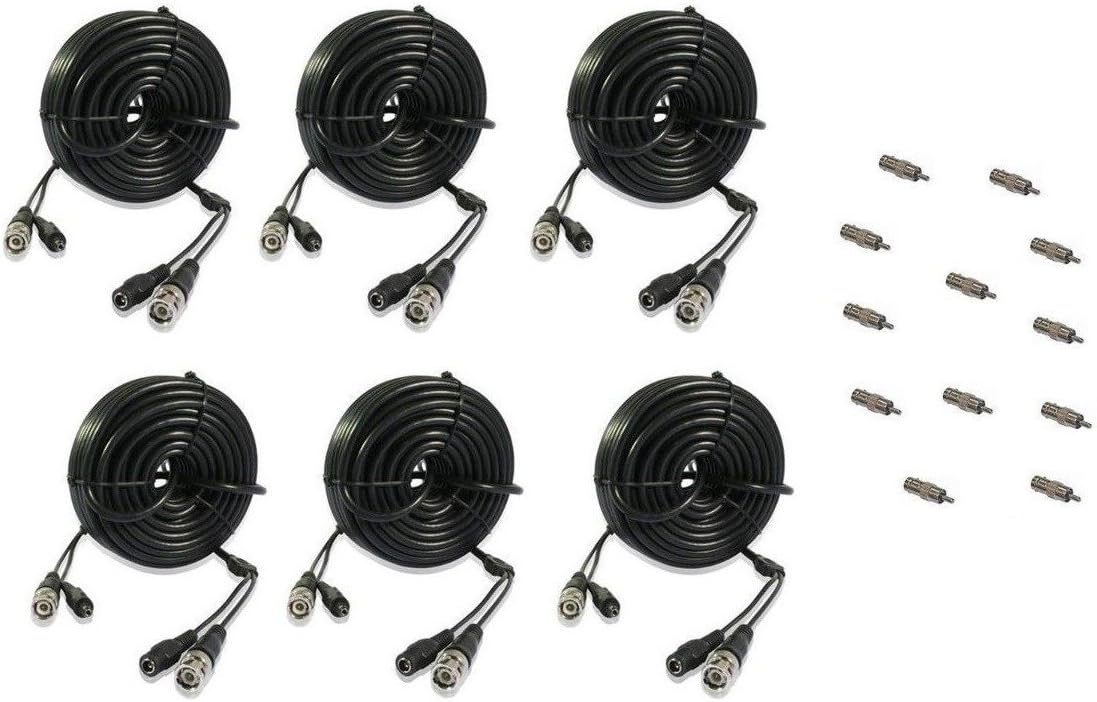 Amazon.com : 6PC CCTV Premade Siamese CVI TVI Cable Security Camera ...