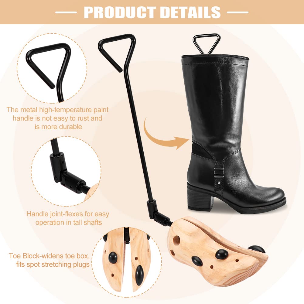 NSVJVY Men's & Women's Wooden Boot Stretcher With Shoehorn Hiking ...