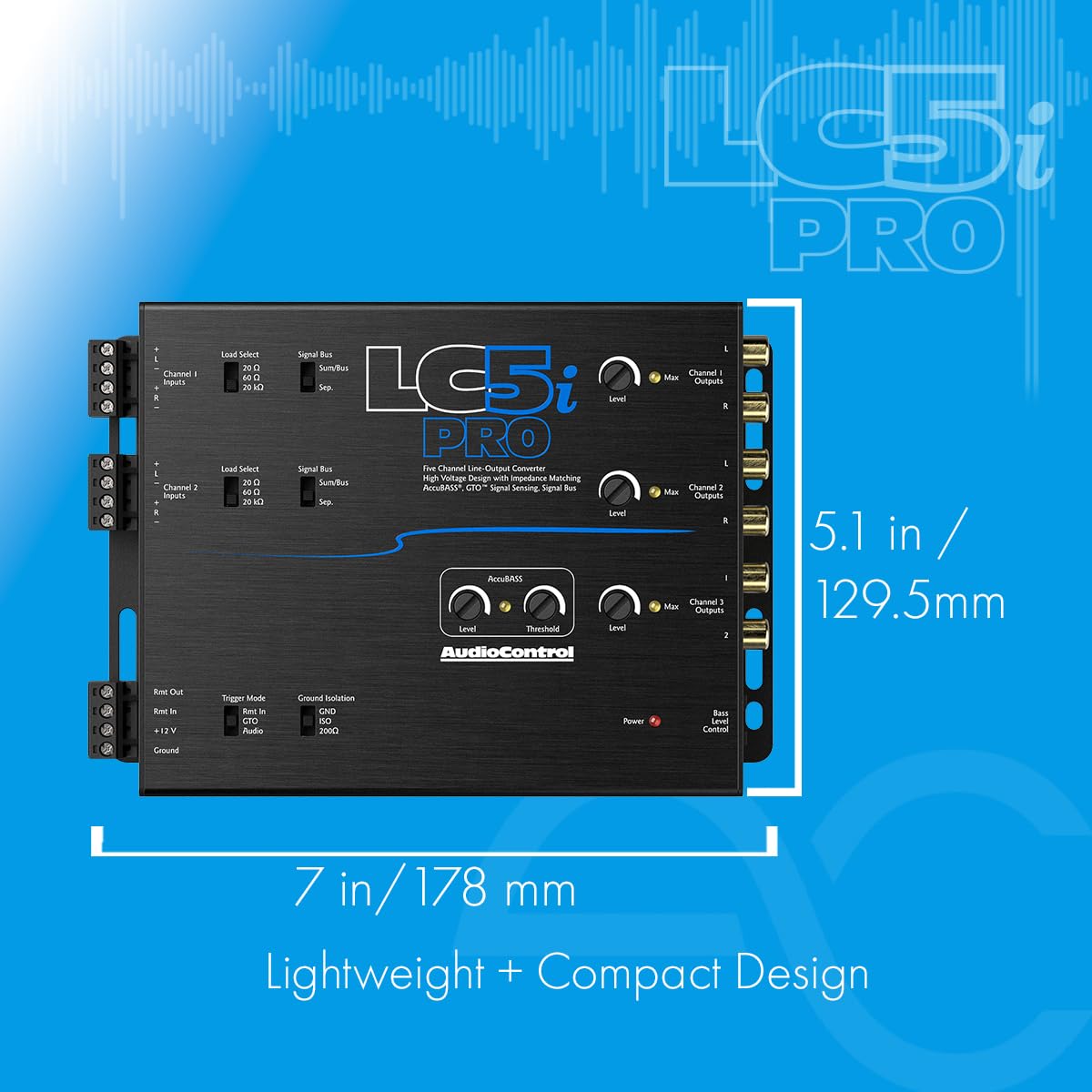 AudioControl LC5iPRO – Convertidor de salida de línea de 5 canales con ...