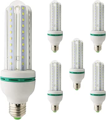 Mengjay 5 x LED bulbs E27 3U, 12 W (replaces 100 W), cool white light ...