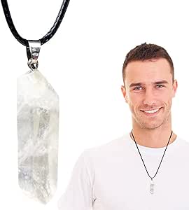 Crystal Necklaces Spiritual,Natural Stone Pendant - Hexagonal Clear ...