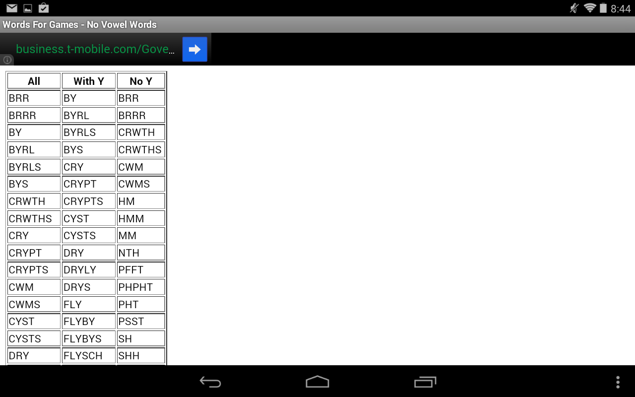 Words For Games No Vowel Words App On Amazon Appstore words-for-games-no-vowel-words-app-on-amazon-appstore