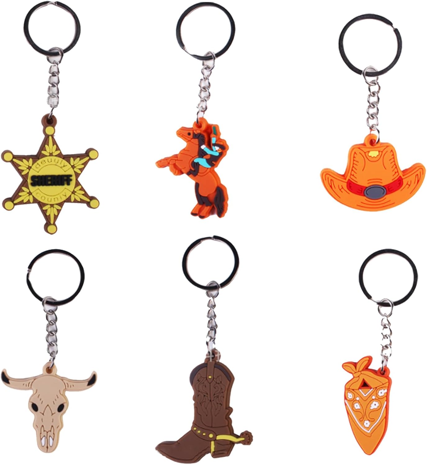Amazon.com: 12 Pcs Western Cowboy Keychain for Western Cowboy Themed ...