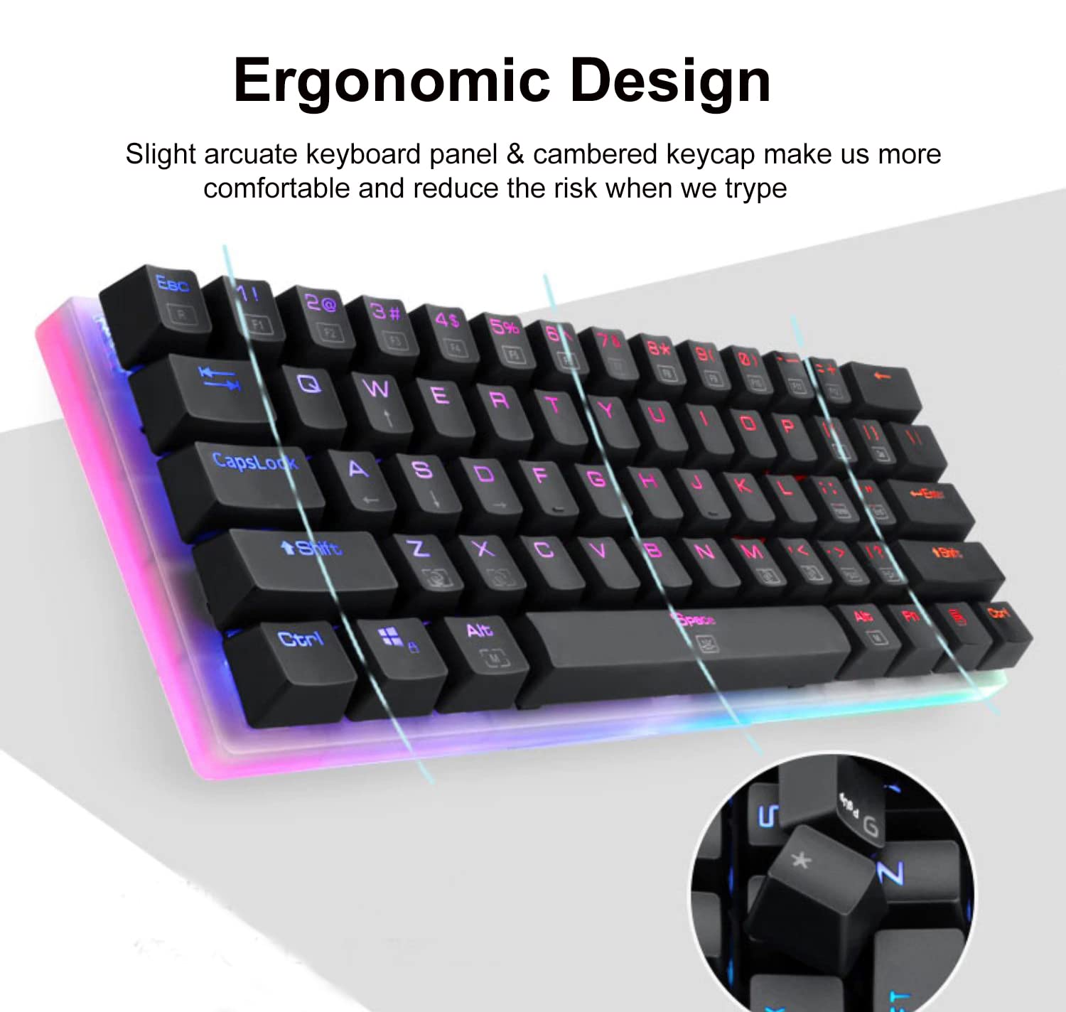 Redragon K605 Alien Giant Mechanical Gaming Keyboard, Super Big 61 Keys ...