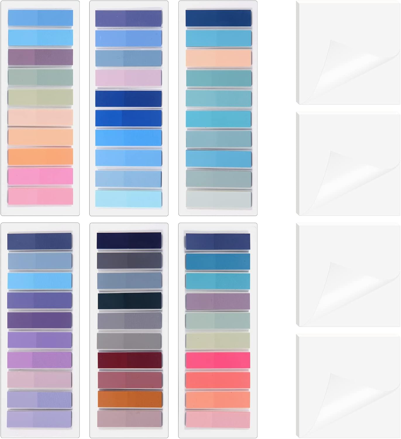 Amazon.com : Sticky Tabs,moinkerin 1400 Pieces Transparent Sticky Notes ...