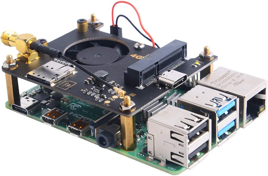 GeeekPi RPi 4G / 3G Hat for Raspberry Pi Zero/Zero W/Zero WH/2B/3B/3B ...