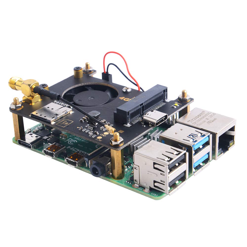 GeeekPi RPi 4G / 3G Hat for Raspberry Pi Zero/Zero W/Zero WH/2B/3B/3B ...