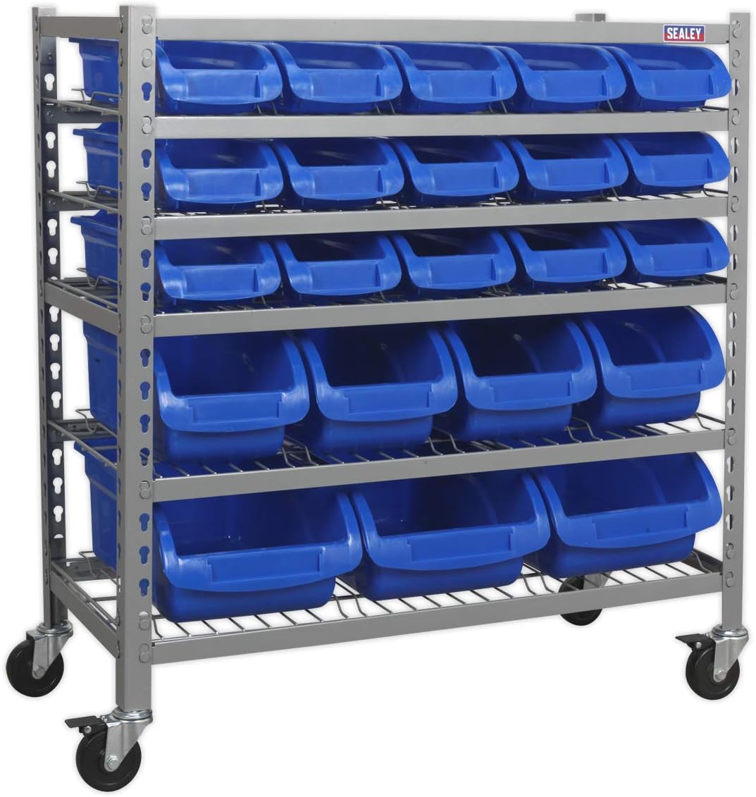 Sealey Tps22 Mobile Bin Storage System 22 Bins - Amazon.com