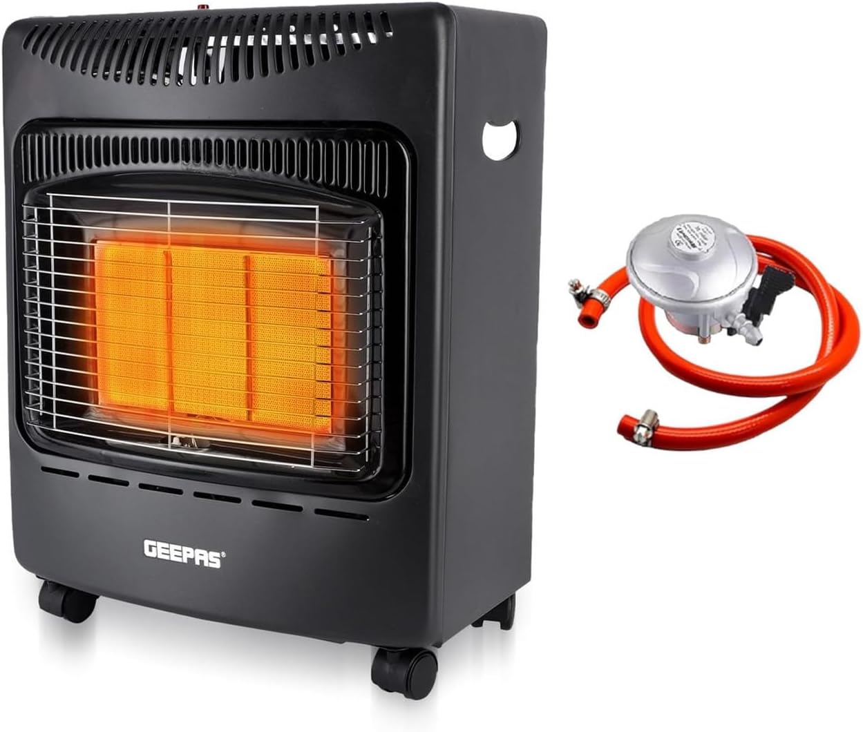 Geepas Portable Gas Heater 4.2KW | Electric & Piezoelectric Ignition, LPG/Butane/Propane Gas ...