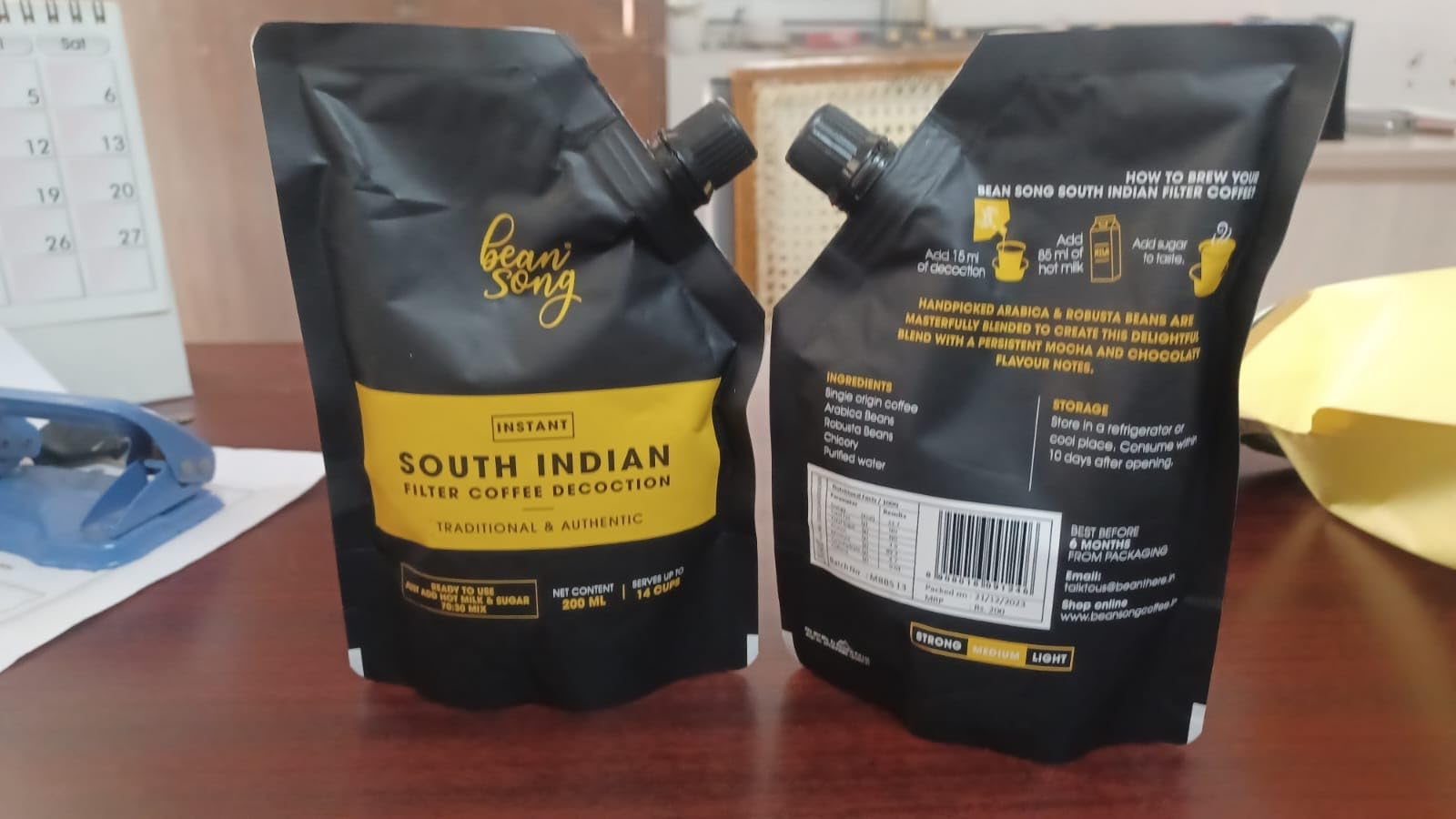 BEAN SONG Ready To Use South Indian Filter Coffee Decoction Liquid ...