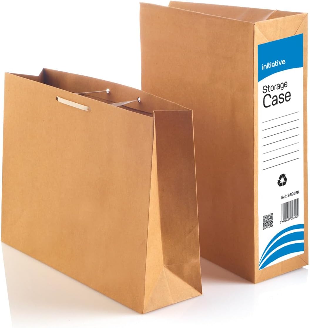 Bankers Box 25 Storage Bags - Manila Paper Bag with Handle - 101 x 356 ...