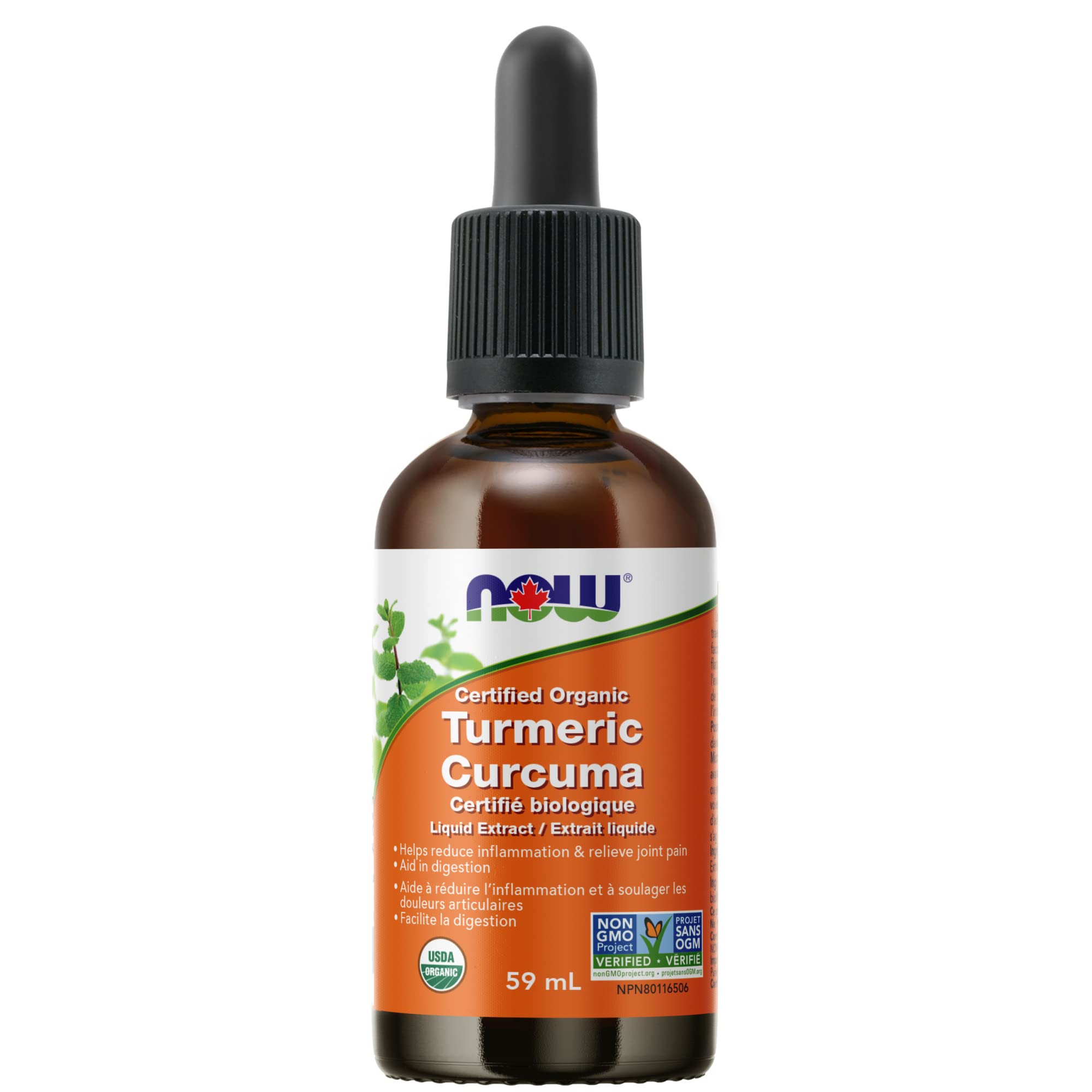 NOW Supplements Organic Turmeric Extract Liquid, 59mL : Amazon.ca ...